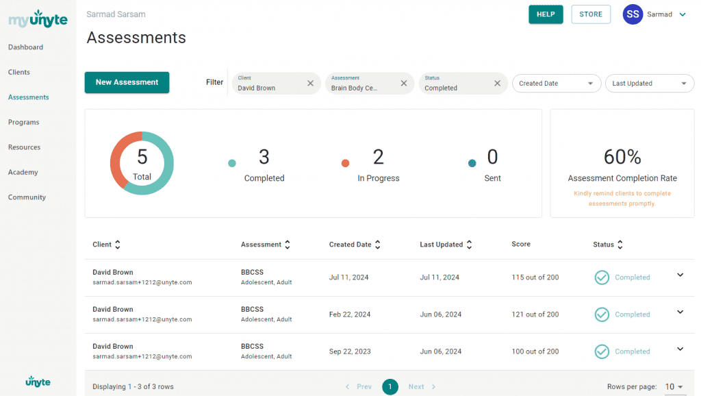 Unyte Assessments - Unyte Integrated Listening