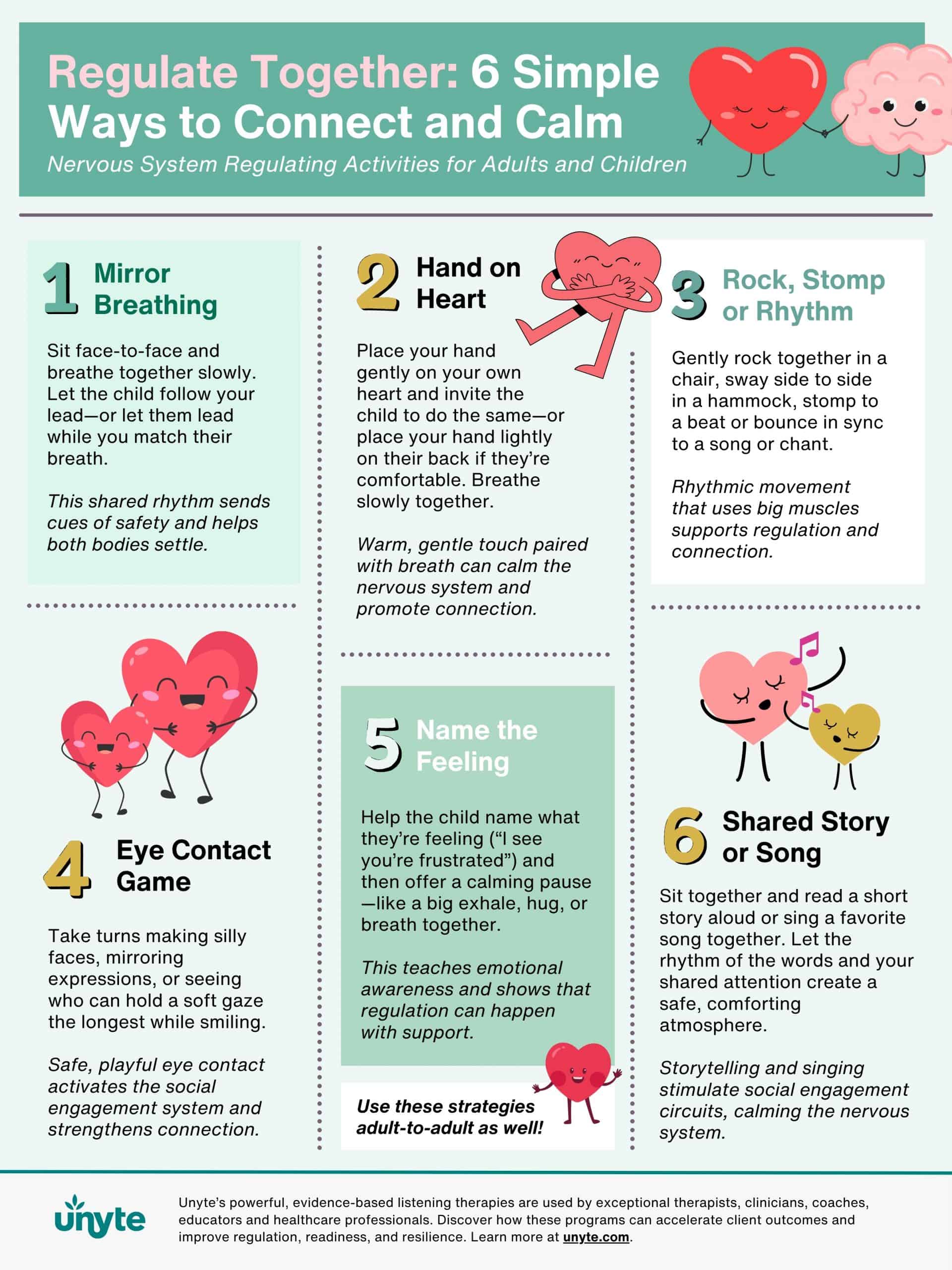 Regulate Together Poster: 6 Ways to Support Nervous System Regulation ...